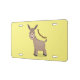 Cute happy miniature donkey cartoon illustration license plate | Zazzle