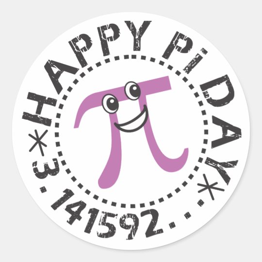 Cute Happy Pi Day © - Funny Pi Day Stickers | Zazzle.com