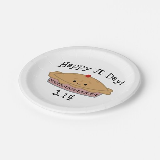 Cute Happy Pi Day! Paper Plates | Zazzle