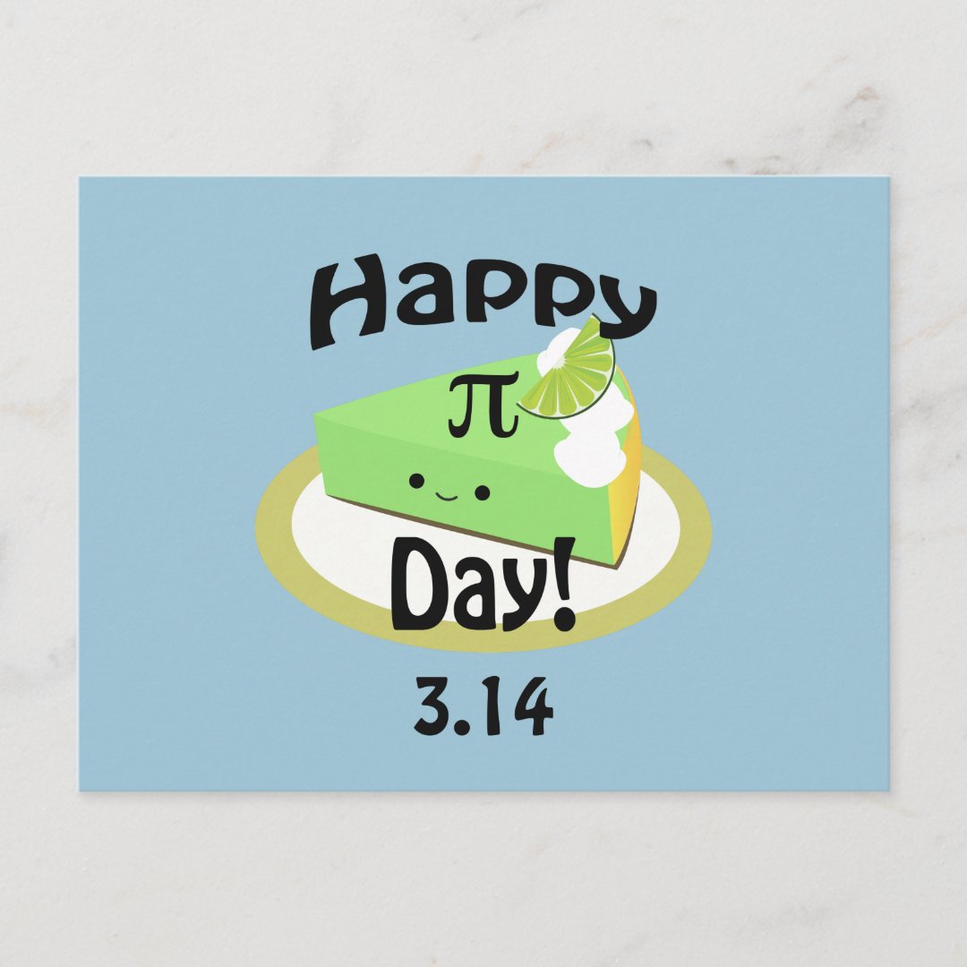 Cute Happy Pi Day Postcard | Zazzle