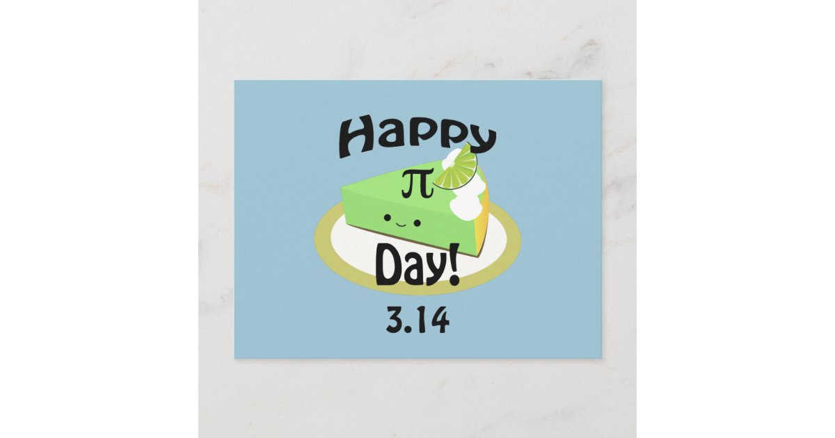 Cute Happy Pi Day Postcard | Zazzle