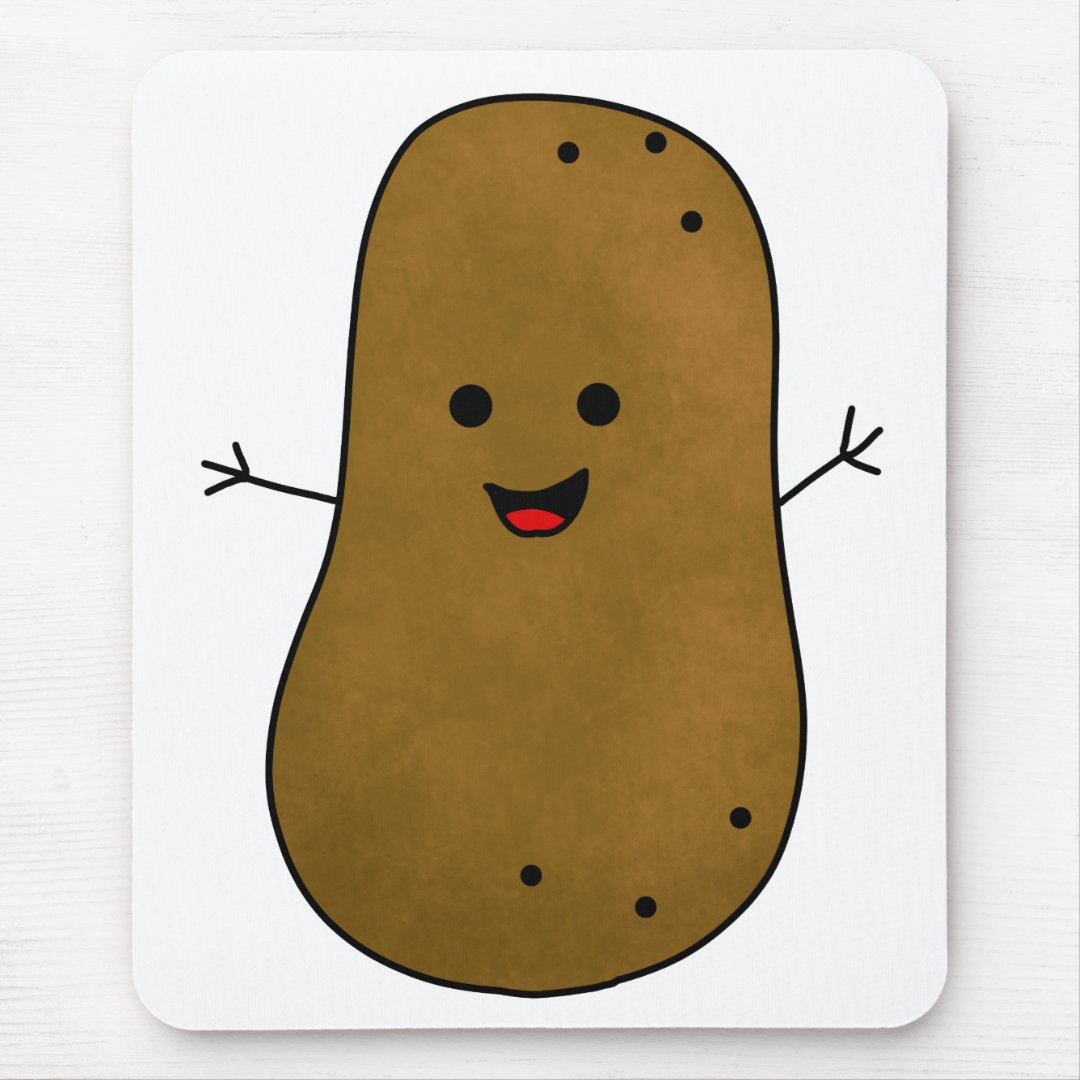 Cute Happy Potato Mouse Pad | Zazzle