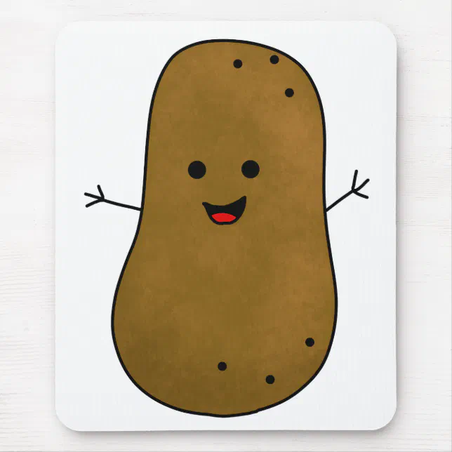 Cute Happy Potato Mouse Pad | Zazzle