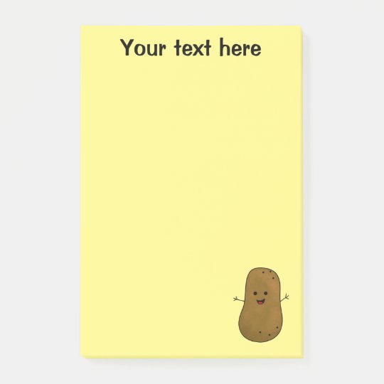 Cute Happy Potato Personalized Post-it Notes | Zazzle.com