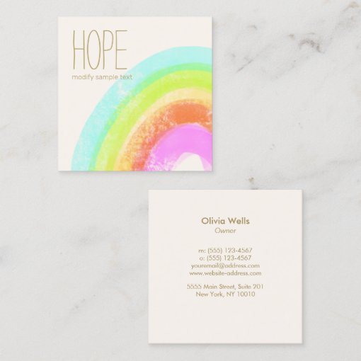 Cute Happy Rainbow Calling Card | Zazzle