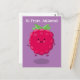 Cute happy raspberry cartoon illustration postcard | Zazzle