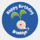Cute happy seed sprout cartoon illustration classi classic round ...
