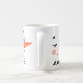 Cute Happy Snowman Face Personalized Holiday Coffee Mug | Zazzle