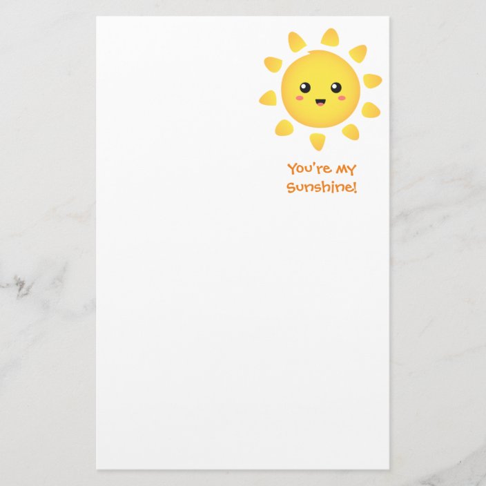 Cute Happy Sun Sunshine for Kids Stationery | Zazzle.com
