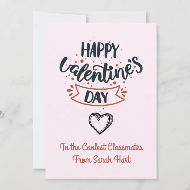 Cute Happy Valentines Day To Kids Classmates Holiday Card | Zazzle