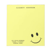Cute Happy Yellow Face Personalized Address Notepad | Zazzle
