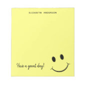 Cute Happy Yellow Face Personalized Notepad | Zazzle