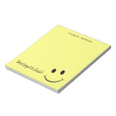 Cute Happy Yellow Face Smile Personalized Notepad | Zazzle