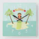 Cute Hawaiian Hula Girl Luau Clock w/ Numbers | Zazzle