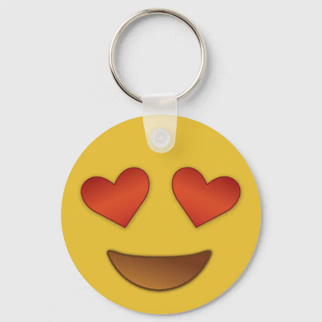 Cute Heart for Eyes emoji Keychain | Zazzle
