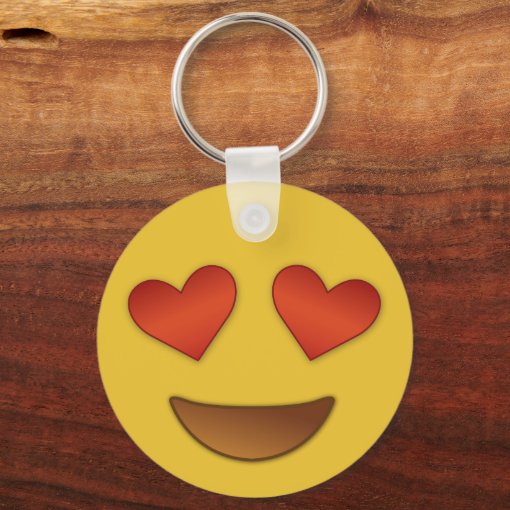 Cute Heart for Eyes emoji Keychain | Zazzle