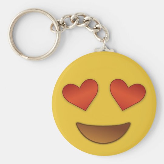 Cute Heart for Eyes emoji Keychain | Zazzle.com