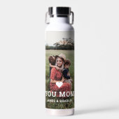 Cute Heart Love You Mom Mother's Day Photo Water Bottle | Zazzle