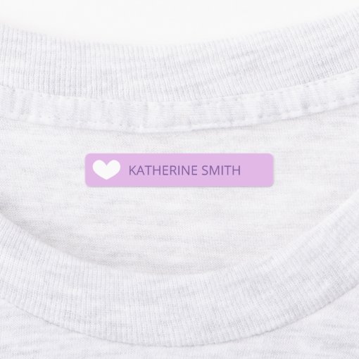 Cute Heart Purple Blue Labels | Zazzle
