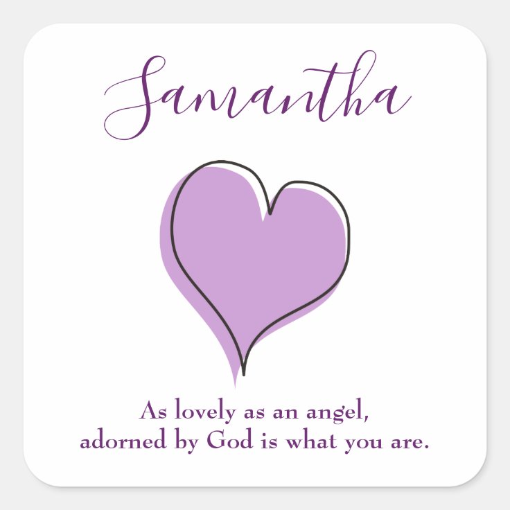 Cute heart square sticker | Zazzle