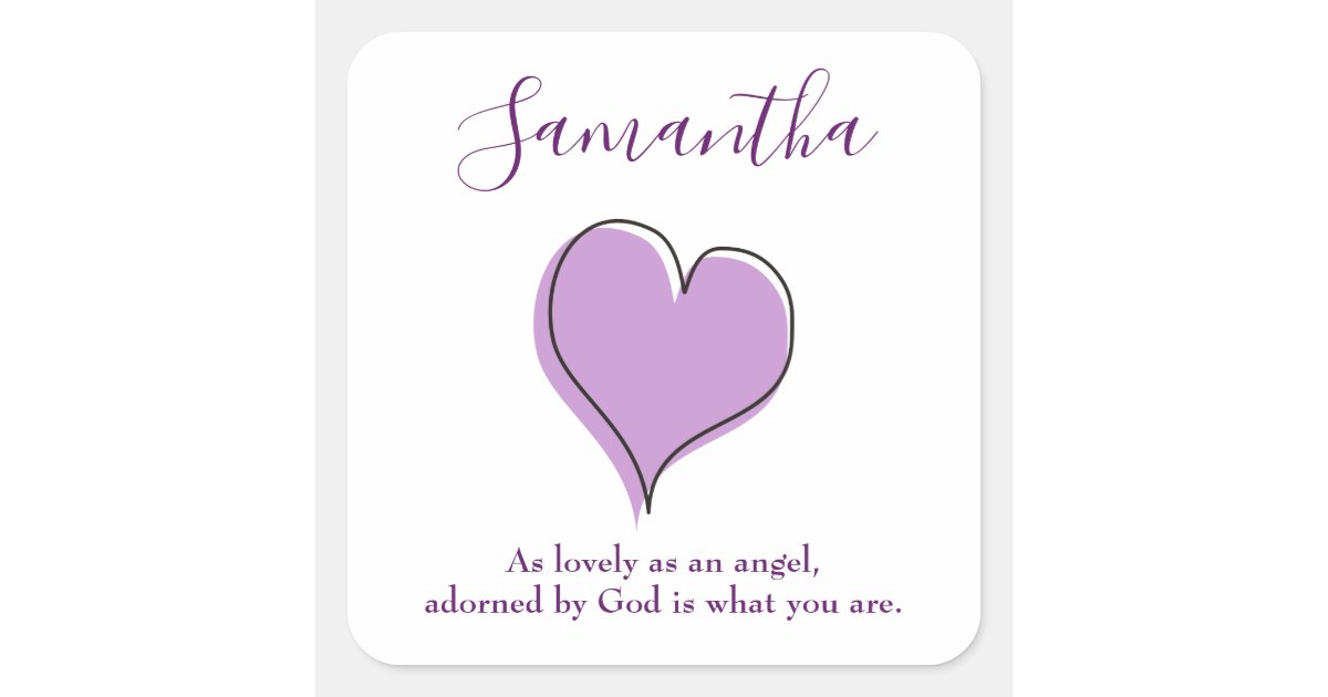 Cute heart square sticker | Zazzle