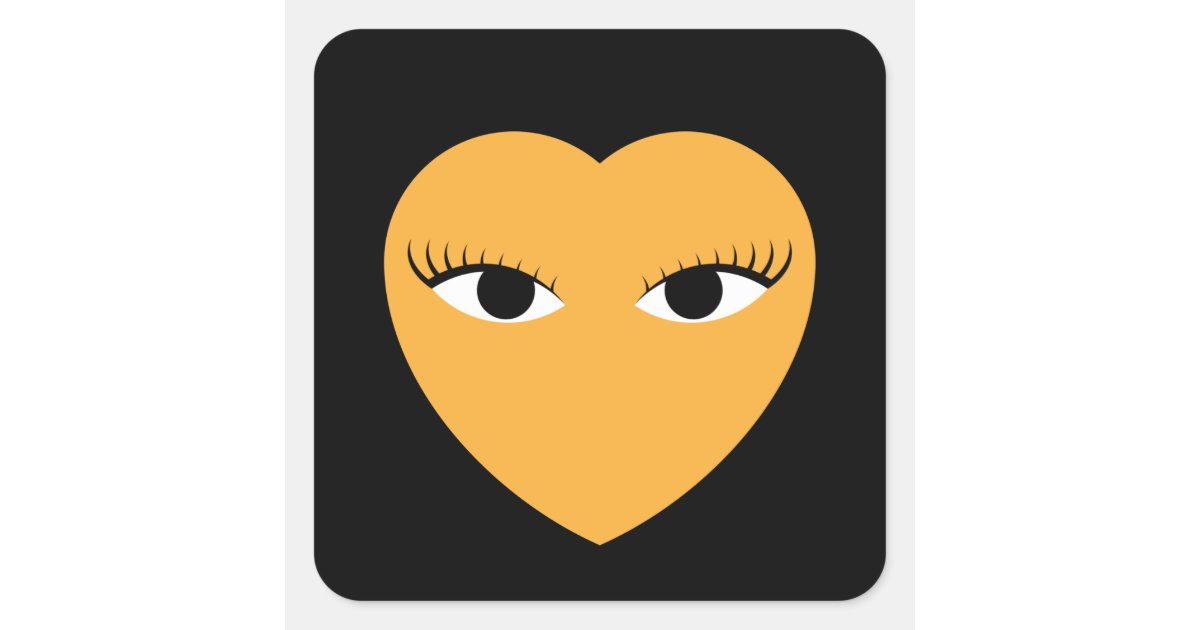 Cute Heart with Eyes round sticker | Zazzle