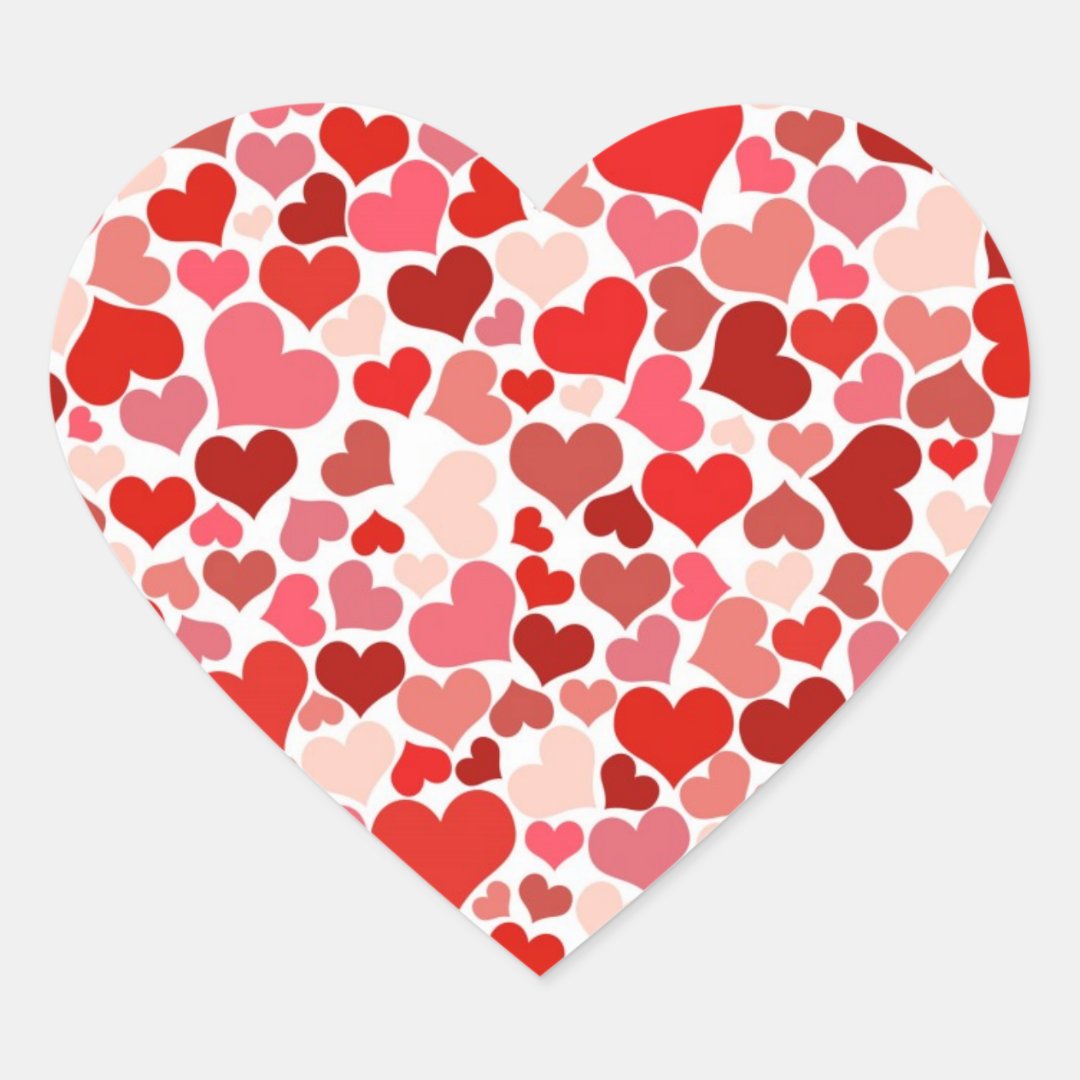 Cute Hearts Heart Sticker | Zazzle