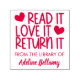 Cute Hearts Read It Love It Return It Book Plate Self-inking Stamp | Zazzle