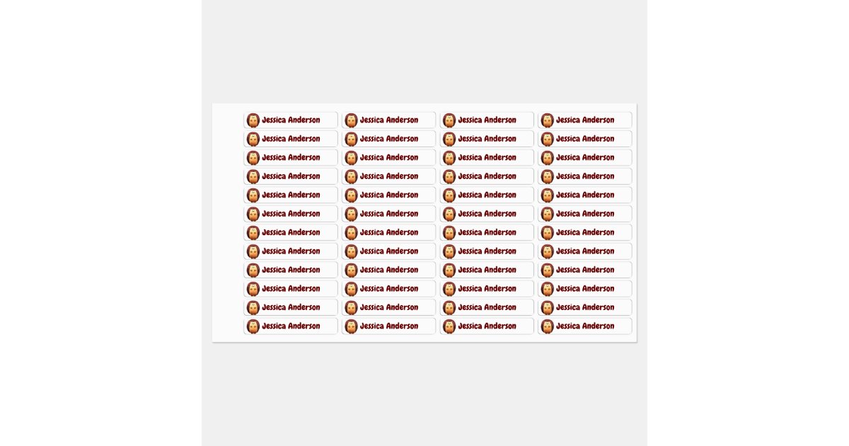 Cute Hedgehog Animal Fun Custom Name Tag Kids' Labels | Zazzle