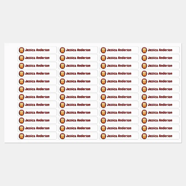 Cute Hedgehog Animal Fun Custom Name Tag Kids' Labels | Zazzle