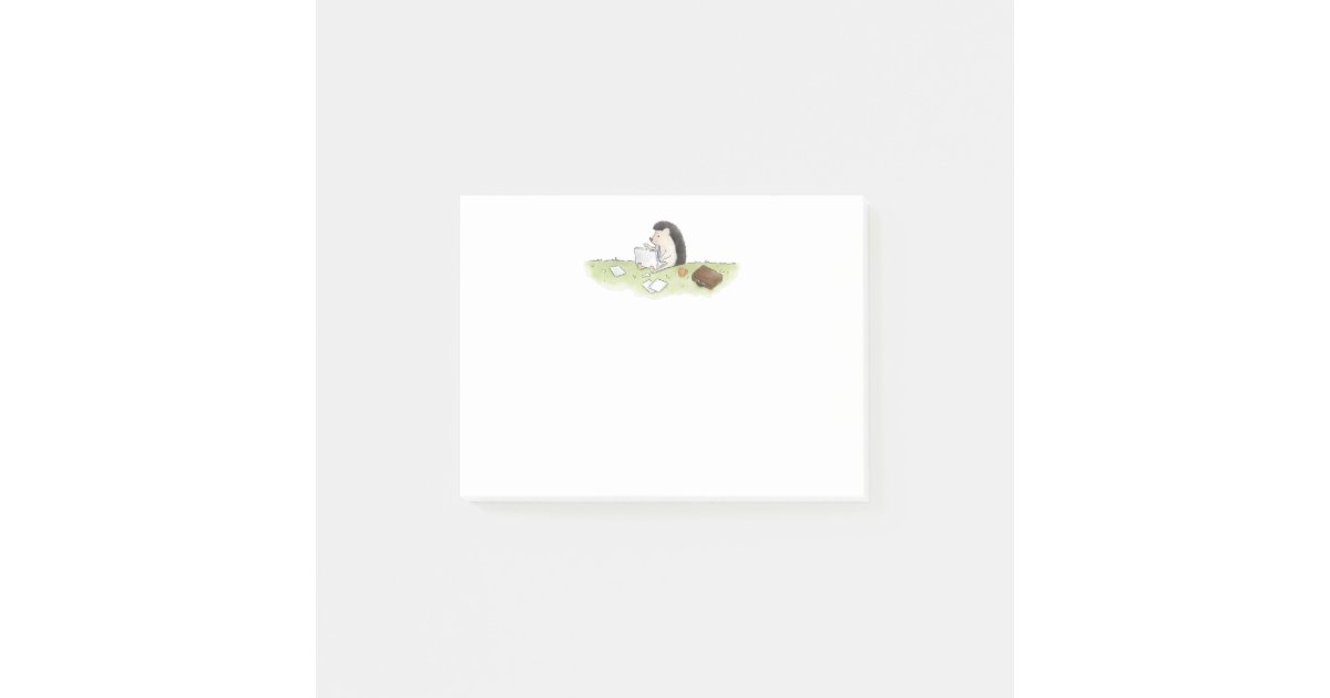 Cute Hedgehog Animal with Computer Color Post-it Notes | Zazzle