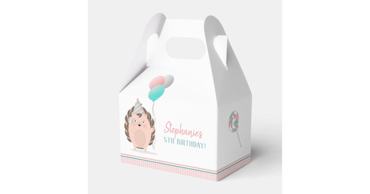 Cute Hedgehog Birthday Favor Boxes | Zazzle