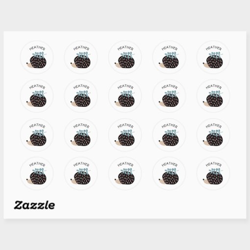 Cute hedgehog names custom template sticker | Zazzle