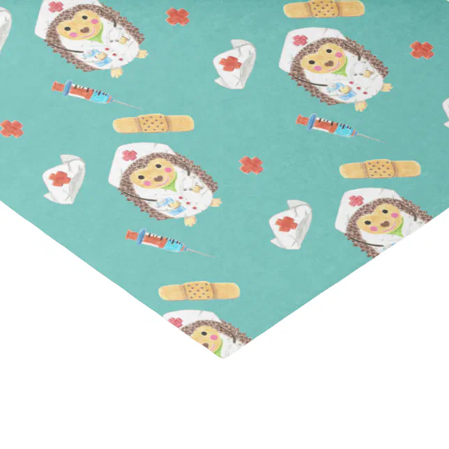 Cute hedgehog pattern tissue paper | Zazzle