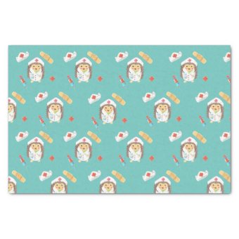 Cute hedgehog pattern tissue paper | Zazzle