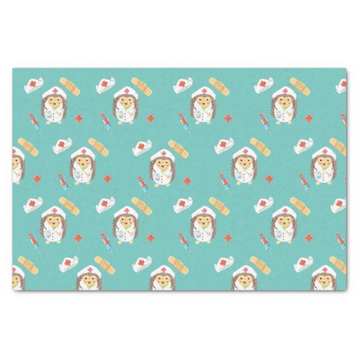 Cute hedgehog pattern tissue paper | Zazzle