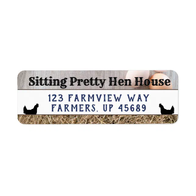Cute Hen House Backyard Farm Chickens and Eggs Label | Zazzle