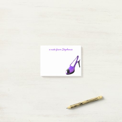 Cute High Heel Shoe Purple Post-it Notes | Zazzle