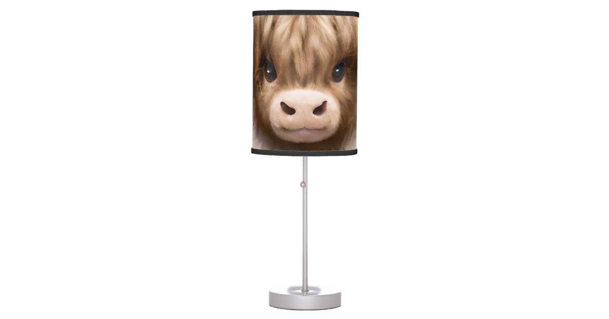 Cute Highlands Scottish Cow Table Lamp | Zazzle