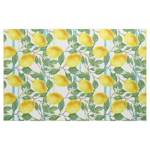 Cool Citrus Pattern Fabric | Zazzle
