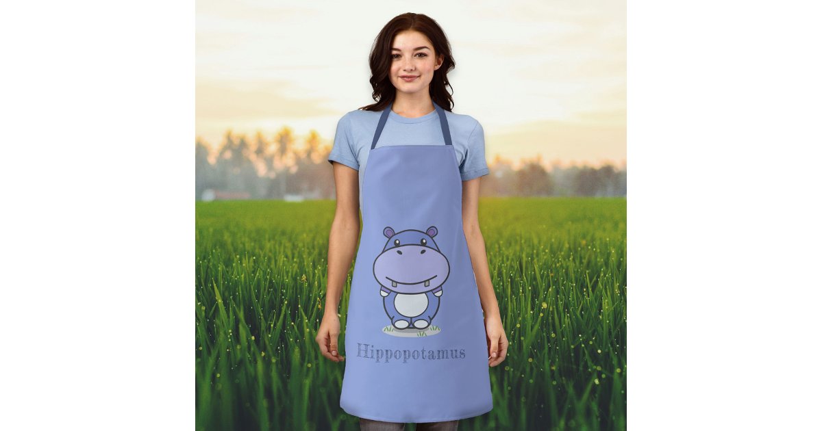 Cute Hippo Apron | Zazzle