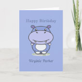 Cute Hippo Birthday Card | Zazzle