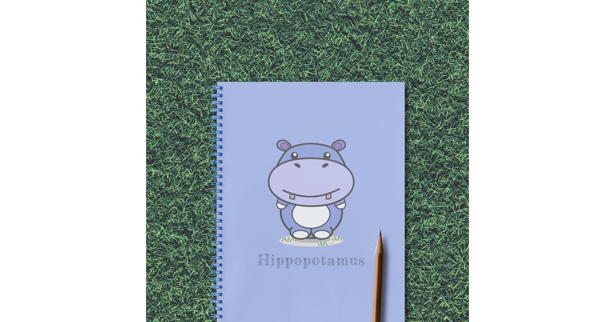 Cute Hippo Notebook | Zazzle
