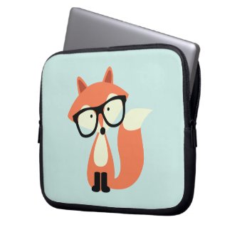 Cute Hipster Red Fox Laptop Sleeve | Zazzle