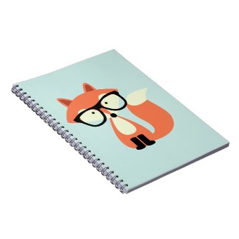 Cute Hipster Red Fox Notebook | Zazzle