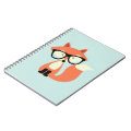 Cute Hipster Red Fox Notebook | Zazzle
