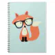 Cute Hipster Red Fox Notebook | Zazzle