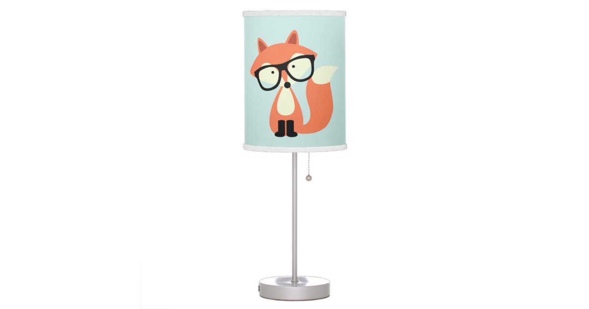Cute Hipster Red Fox Table Lamp | Zazzle