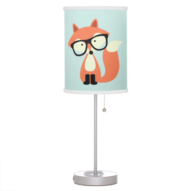 Cute Hipster Red Fox Table Lamp | Zazzle