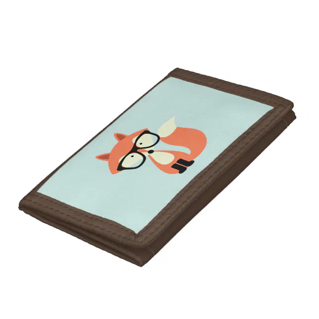 Cute Hipster Red Fox Tri-fold Wallet | Zazzle